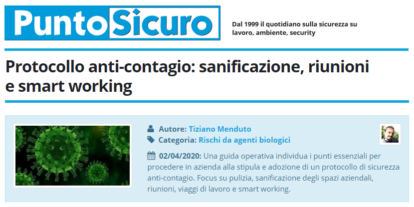 PROTOCOLLO ANTI-CONTAGIO: SANIFICAZIONE, RIUNIONI E SMART WORKING - CGIL Modena