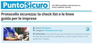 PuntoSicuro - Protocollo sicurezza: la check list e le linee guida per le imprese - CGIL Modena
