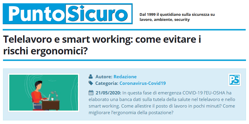 TELELAVORO E SMART WORKING: COME EVITARE I RISCHI ERGONOMICI? - CGIL Modena