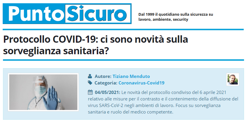 PROTOCOLLO COVID-19: CI SONO NOVITÀ SULLA SORVEGLIANZA SANITARIA? - CGIL Modena