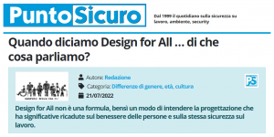 PuntoSicuro - Quando diciamo Design for All ... di che cosa parliamo ...
