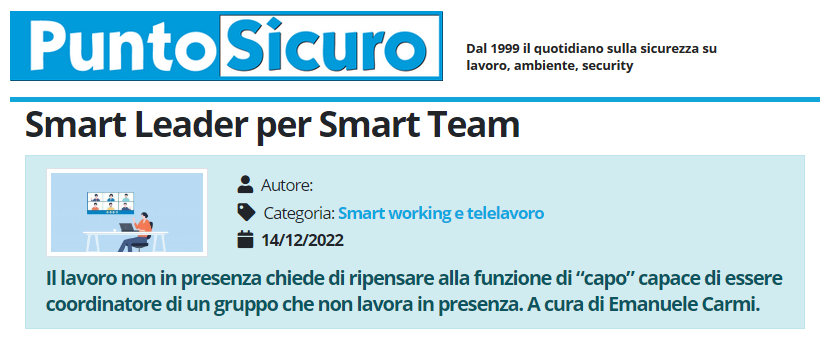 SMART LEADER PER SMART TEAM - CGIL Modena