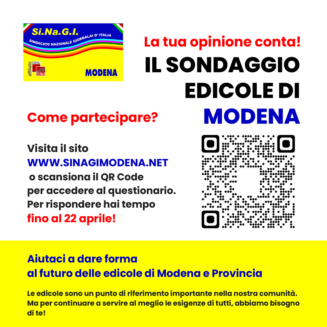 EDICOLE, ULTIMI GIORNI PER COMPILARE IL QUESTIONARIO PER MIGLIORARE IL ...