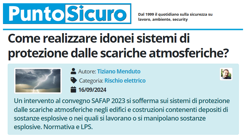 COME REALIZZARE IDONEI SISTEMI DI PROTEZIONE DALLE SCARICHE ...