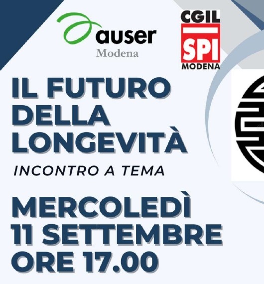 “IL FUTURO DELLA LONGEVITÀ”, INCONTRO MERCOLEDI’ 11 SETTEMBRE 2024 C/O ...