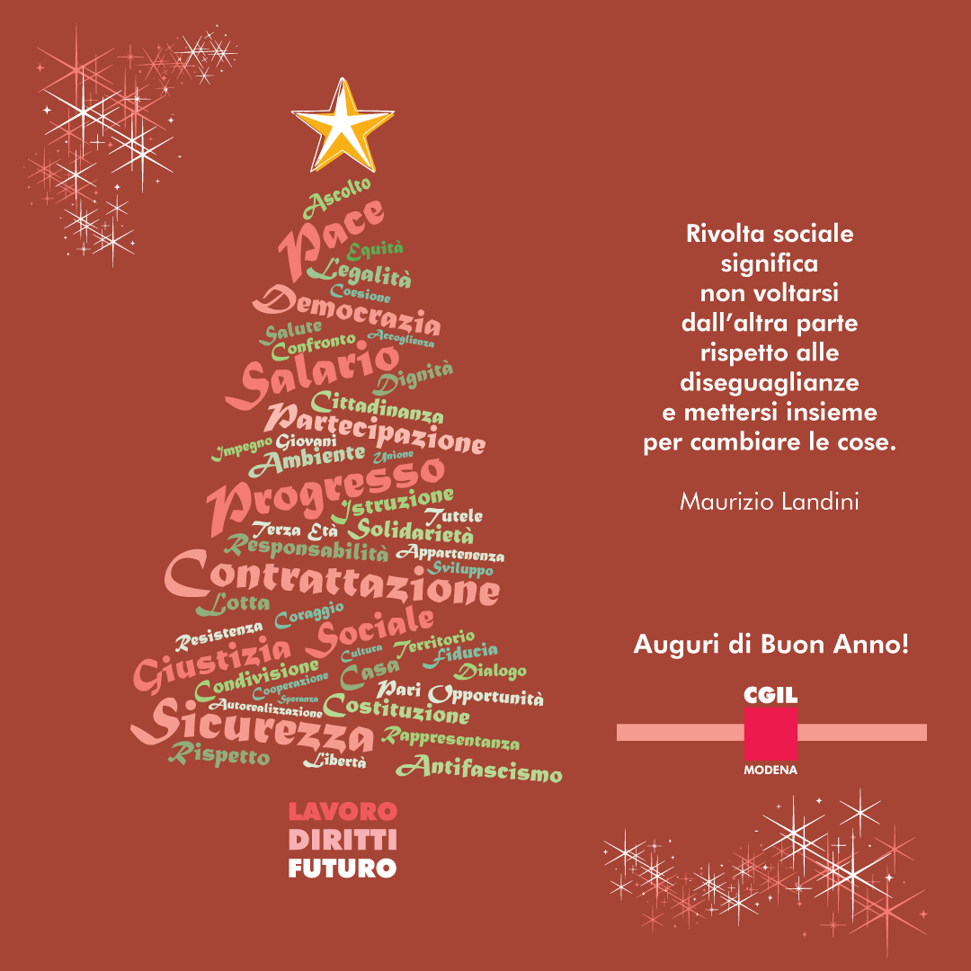 AUGURI DI BUONE FESTE E SERENO 2025 - CGIL Modena