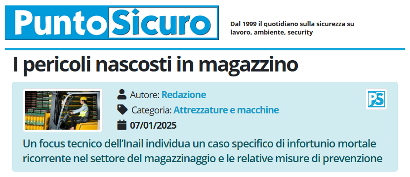 I PERICOLI NASCOSTI IN MAGAZZINO - CGIL Modena