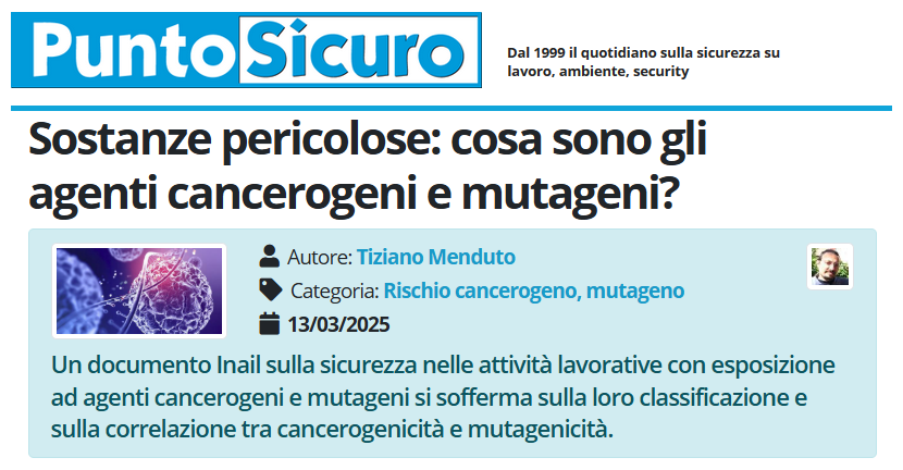 SOSTANZE PERICOLOSE: COSA SONO GLI AGENTI CANCEROGENI E MUTAGENI ...