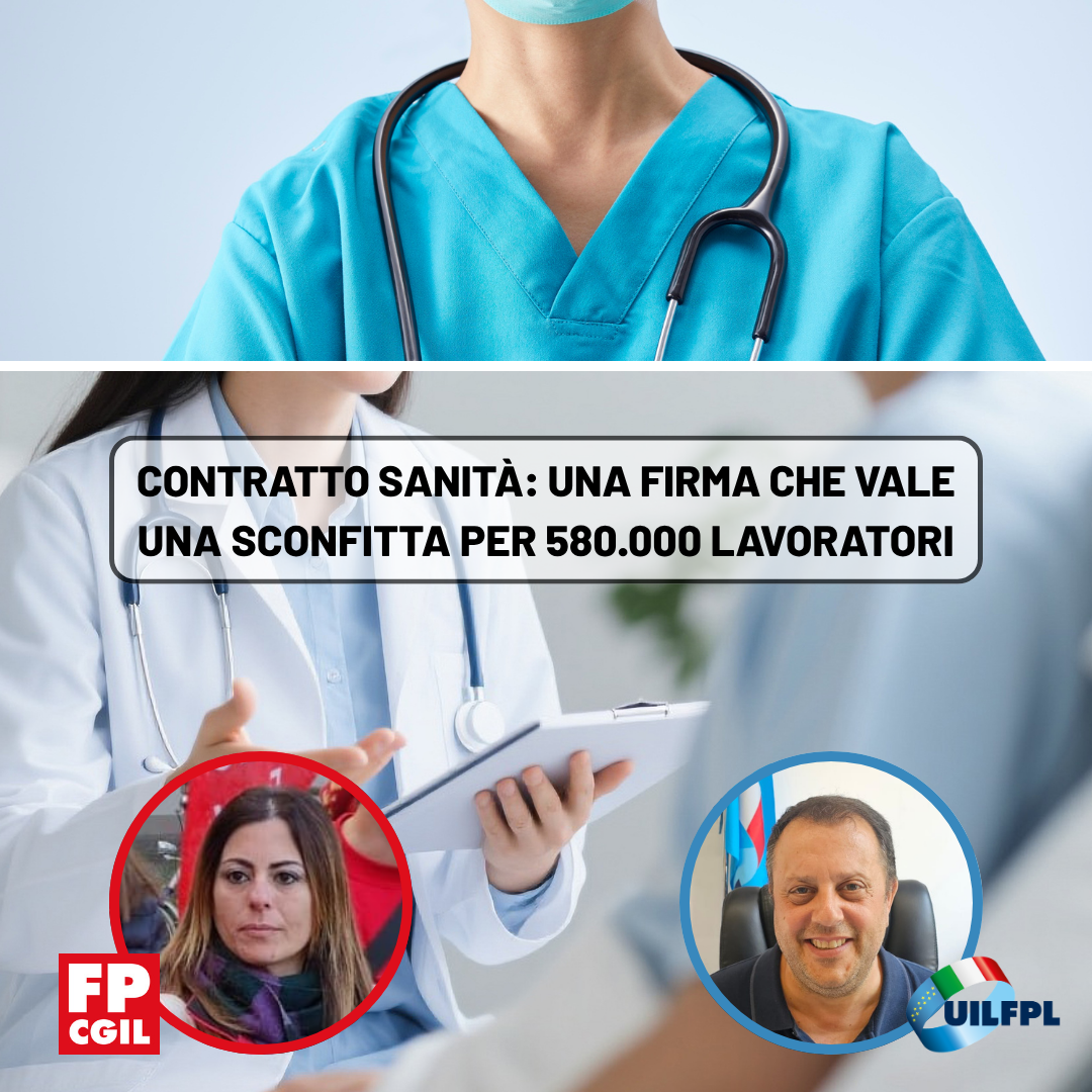 CONTRATTO SANITÀ: UNA FIRMA CHE VALE UNA SCONFITTA PER 580.000 ...